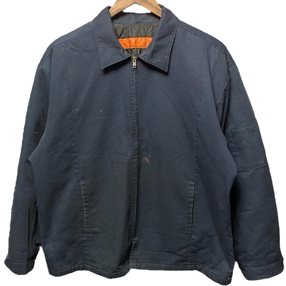 Red Kap | Jackets & Coats | Vintage 8s 90s Navy Blue Long Sleeve ...